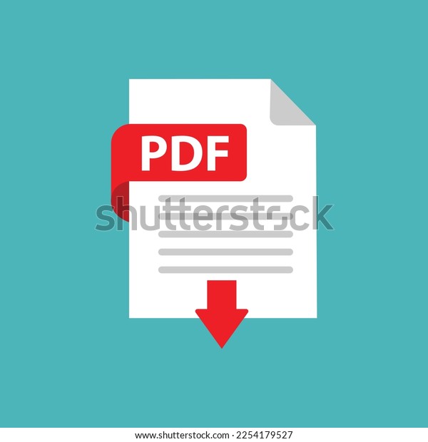 Document Text On White Background Pdf Stock Vector (Royalty Free ...