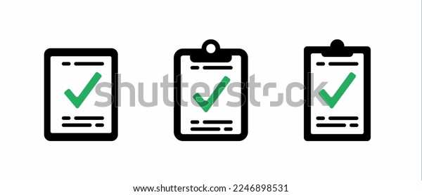 Document Tick Document Icon Template Check Stock Vector (Royalty Free ...
