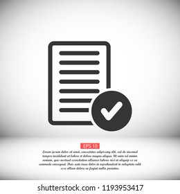 Document Tick Vector Icon Stock Vector (Royalty Free) 1193953417 ...