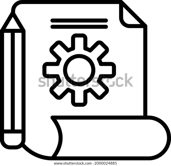 Documentation Vector Line Icon Design Stock Vector (Royalty Free ...