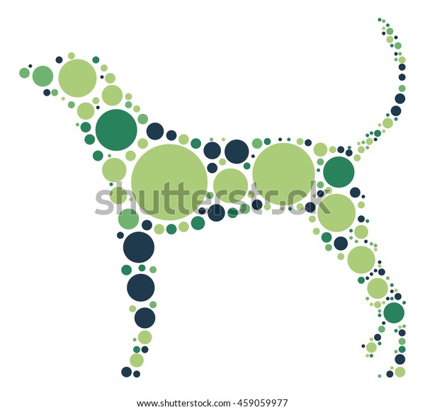 Dog Shape Vector Design By Color Stock Vector (Royalty Free) 459059977 ...