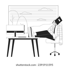 Doing Bare Minimum Work Black White Stock Vector (Royalty Free ...