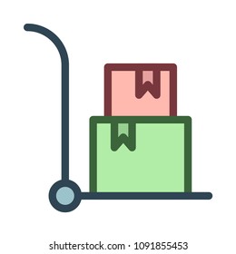 Dolly Box Package Stock Vector (Royalty Free) 1091855453 | Shutterstock