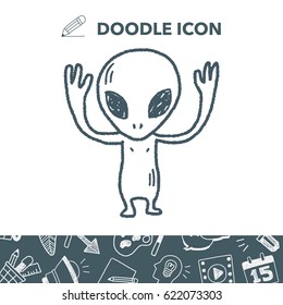 Doodle Alien Stock Vector (Royalty Free) 446955463 | Shutterstock