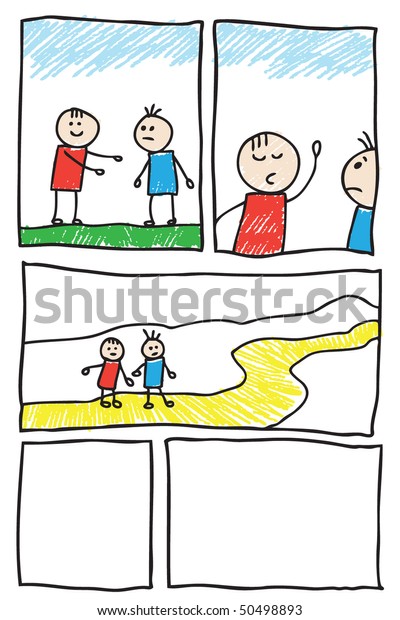 Doodle Comic Strips Stock Vector (Royalty Free) 50498893 | Shutterstock