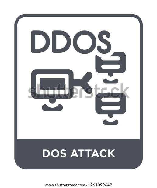 Dos Attack Icon Vector On White Stock Vector (Royalty Free) 1261099642 ...
