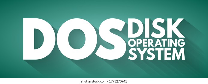 Dos Disk Operating System Computer Operating Stock Vector (Royalty Free) 1768364225 | Shutterstock