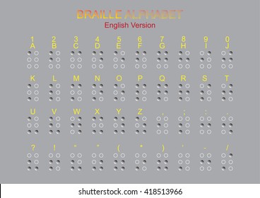 Dot Code Braille Alphabet Number Punctuation Stock Vector (Royalty Free ...