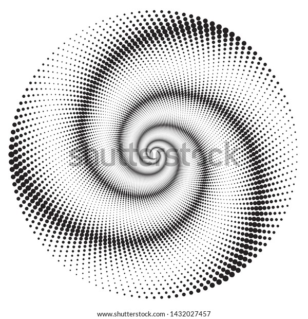 Dotted Halftone Vector Spiral Pattern Texture Stock Vector (Royalty ...