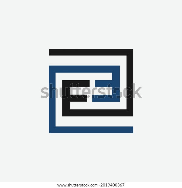 Double E Letter Become Square Wich Stock Vector (Royalty Free ...