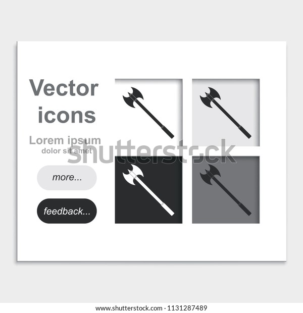 Double Edged Axe Placed On Web Stock Vector (Royalty Free) 1131287489 ...