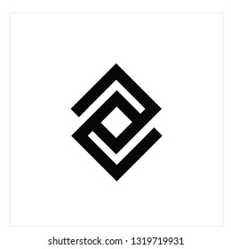 Double Square Logo Vector Stock Vector (Royalty Free) 1319719931 ...