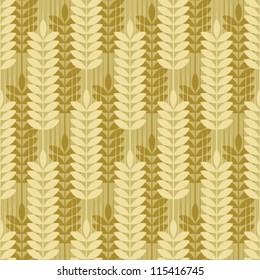 Double Wheat Seamless Pattern Stock Vector (Royalty Free) 115416745 ...