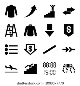 Down Icons Set 16 Editable Filled Stock Vector (Royalty Free ...