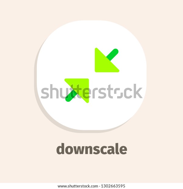 Downscale Flat Vector Icon Web Mobile Stock Vector (Royalty Free ...