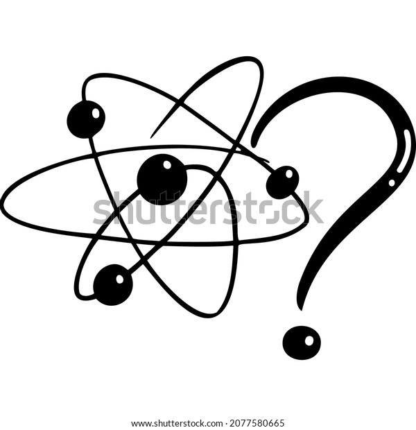 Drawing Atom Question Mark Sketch Vector Stock Vector (Royalty Free ...