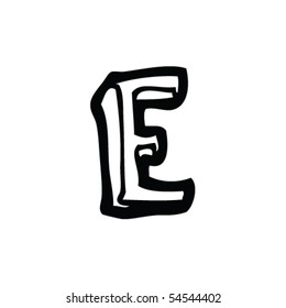Drawing Letter E Stock Vector (Royalty Free) 54544402 | Shutterstock