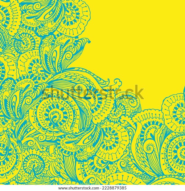 Drawing Picture Pattern Corner Frame Linear Stock Vector (Royalty Free ...
