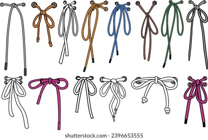 Drawstring Cord Flat Sketch Vector Illustrator Stock Vector (Royalty Free) 2396653555 | Shutterstock