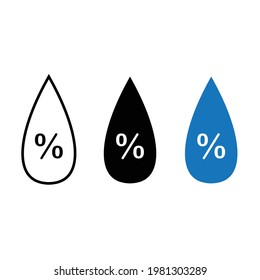 Drop Humidity Icon Vector Illustration Stock Vector (Royalty Free ...