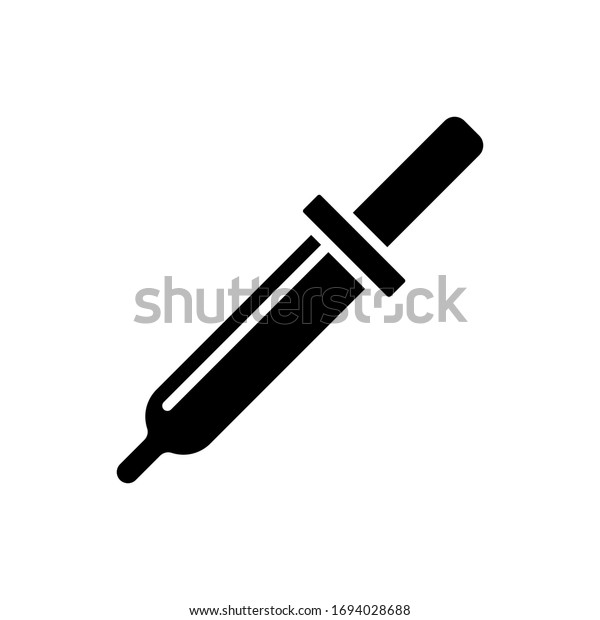 Dropper Vector Flat Pictogram Illustration Isolated Stock Vector ...