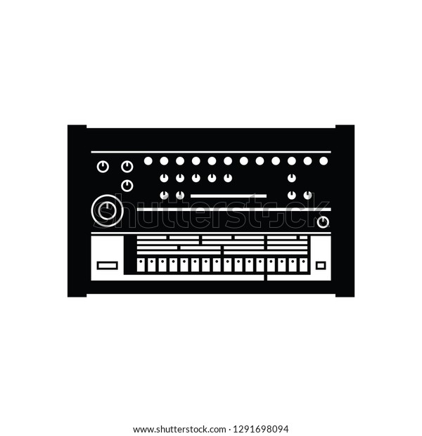 Drum Machine Flat Vector Pictogram Stock Vector (Royalty Free ...