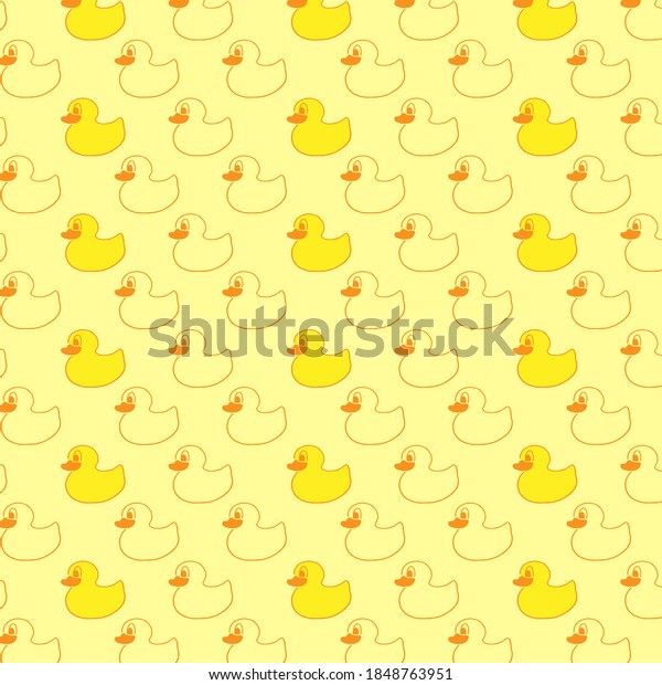 Ducks Background 2d Simple Flat Style Stock Vector (Royalty Free ...