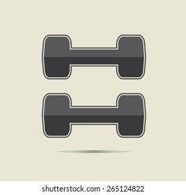 Dumbbells Icon Set Vector Outline Illustration Stock Vector (Royalty Free) 1344957176 | Shutterstock