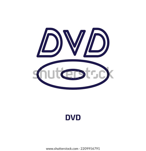 Dvd Logo Icon Cinema Collection Thin Stock Vector (Royalty Free ...