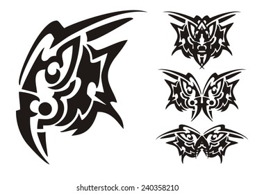 Eagle Head Butterfly Form Stock Vector (Royalty Free) 240358210 ...