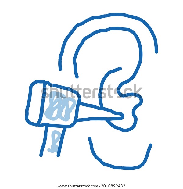 Ear Check Sketch Icon Vector Hand Stock Vector (Royalty Free ...