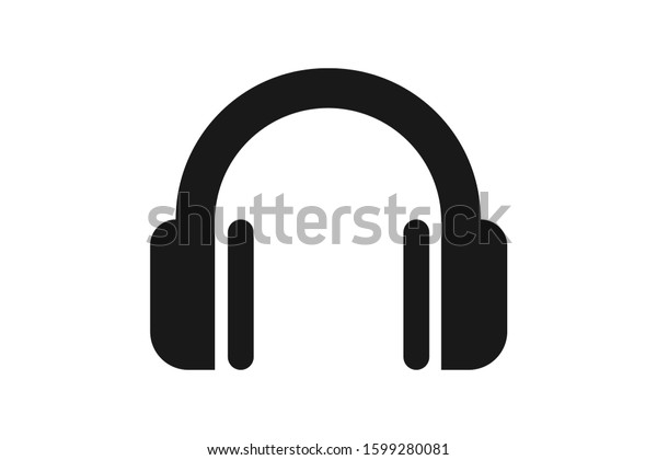 Earphone Icon Headphone Icon Simple Vector: vector de stock (libre de ...