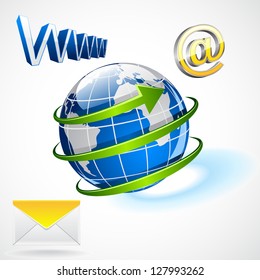 Easy Edit Vector Illustration Email Around Stock Vector (Royalty Free ...
