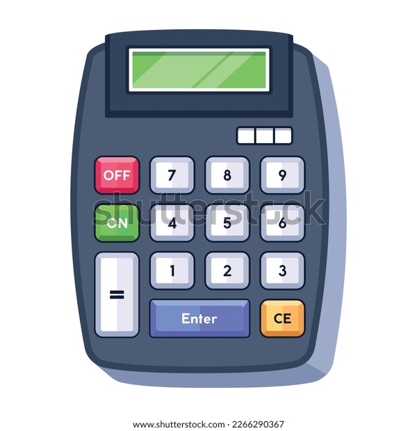 Easy Use Flat Design Calculator Stock Vector (Royalty Free) 2266290367 ...