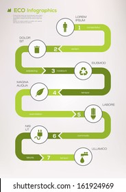 Ecology Info Graphics Collection Charts Symbols Stock Vector (Royalty ...