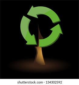 Eco Tree Vector Stock Vector (Royalty Free) 134302592 | Shutterstock