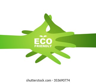 Vector Eco Friendly Label Green Ball Stock Vector (Royalty Free ...
