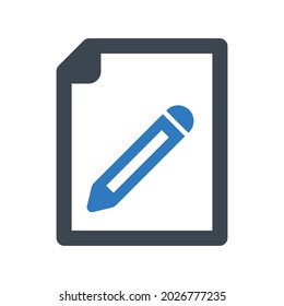 Edit Folder Iconpendocument Vector Illustration Stock Vector (Royalty ...