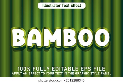 Editable Bamboo Text Effect Eps File Stock Vector (Royalty Free ...