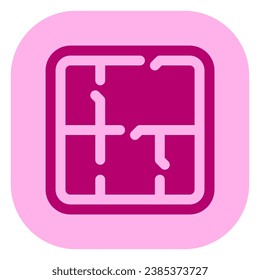 Editable House Floorplan Vector Icon Property Stock Vector (Royalty ...