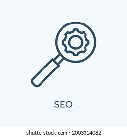 Editable Seo Optimization Thin Vector Line Stock Vector (Royalty Free ...