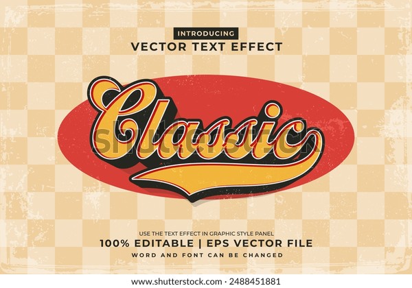 Editable Text Effect Classic Vintage 3d Stock Vector (Royalty Free ...