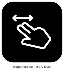 Editable Two Finger Slide Vector Icon Stock Vector (Royalty Free ...