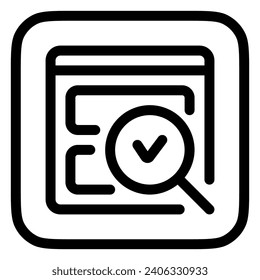 Editable Usability Check Evaluation Vector Icon Stock Vector (Royalty ...