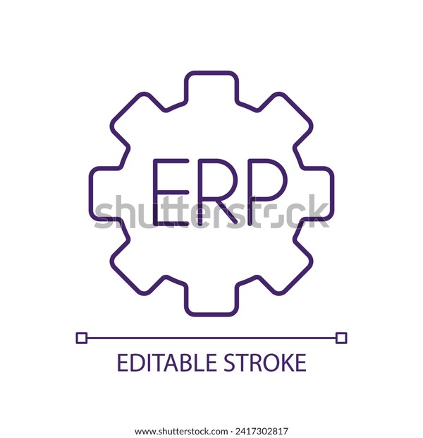 Editable Workflow Automation Icon Representing Enterprise Stock Vector