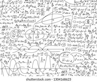 Education Math Vector Seamless Pattern Mathematical Stock Vector ...