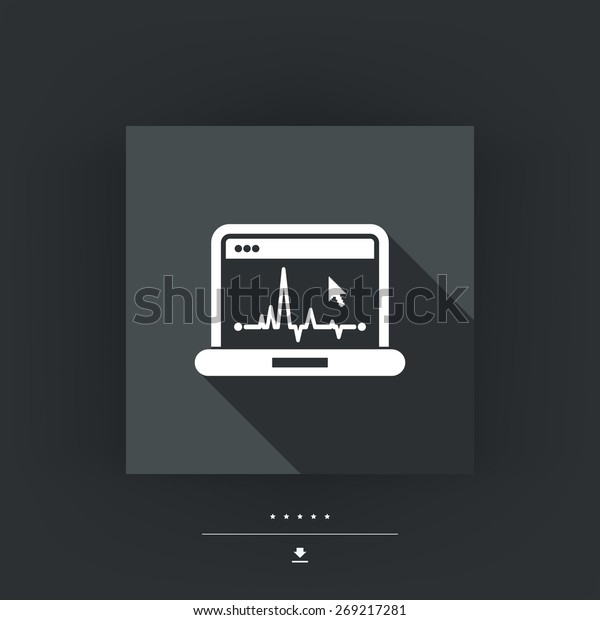 Ekg On Computer Screen Stock Vector (Royalty Free) 269217281 | Shutterstock