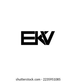 Ekv Typography Letter Monogram Logo Design Stock Vector (Royalty Free ...