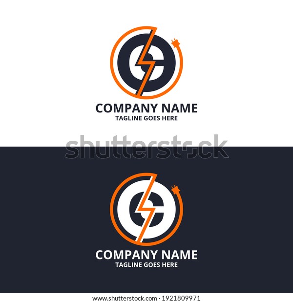 Electric Initial Letter C Logo Icon Stock Vector (Royalty Free ...