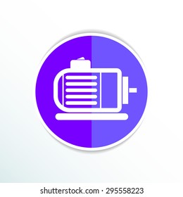 Electric Motor Icon Vector Engine Symbol Stock Vector (Royalty Free ...